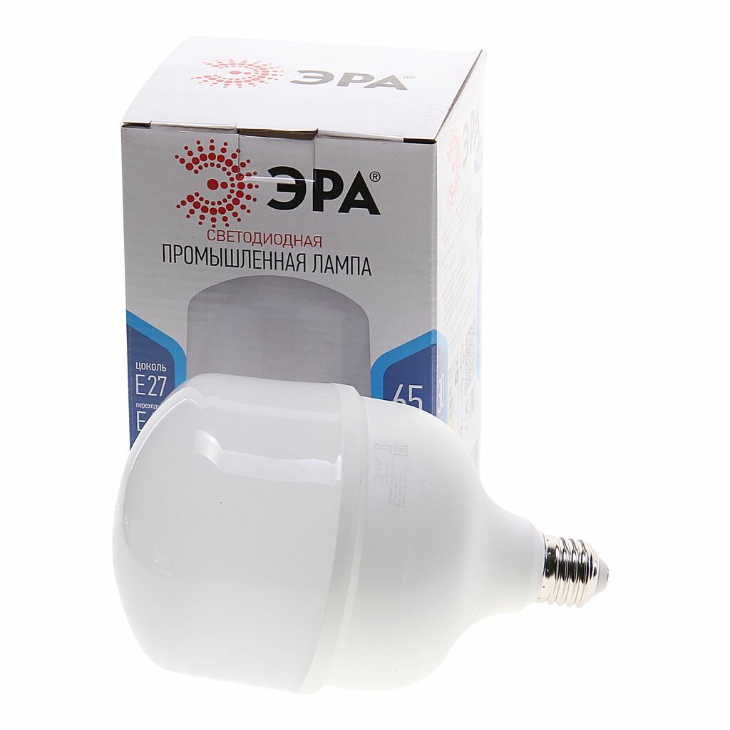 Лампа светодиодная E27 T160 65W (500W) 220V холодный ЭРА