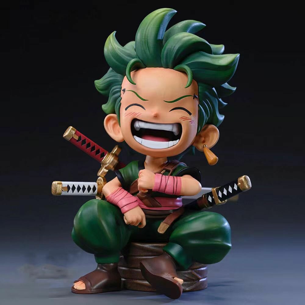 Фигурки Луффи, Зоро и Санджи в стиле Q-версии из аниме One Piece, модные игрушки, украшения для автомобилей.