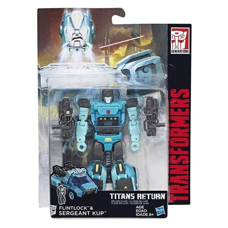 Трансформеры игрушки Hasbro Transformers Generations Titans Return Deluxe Class Flintlock & Sergeant Kup 13cm