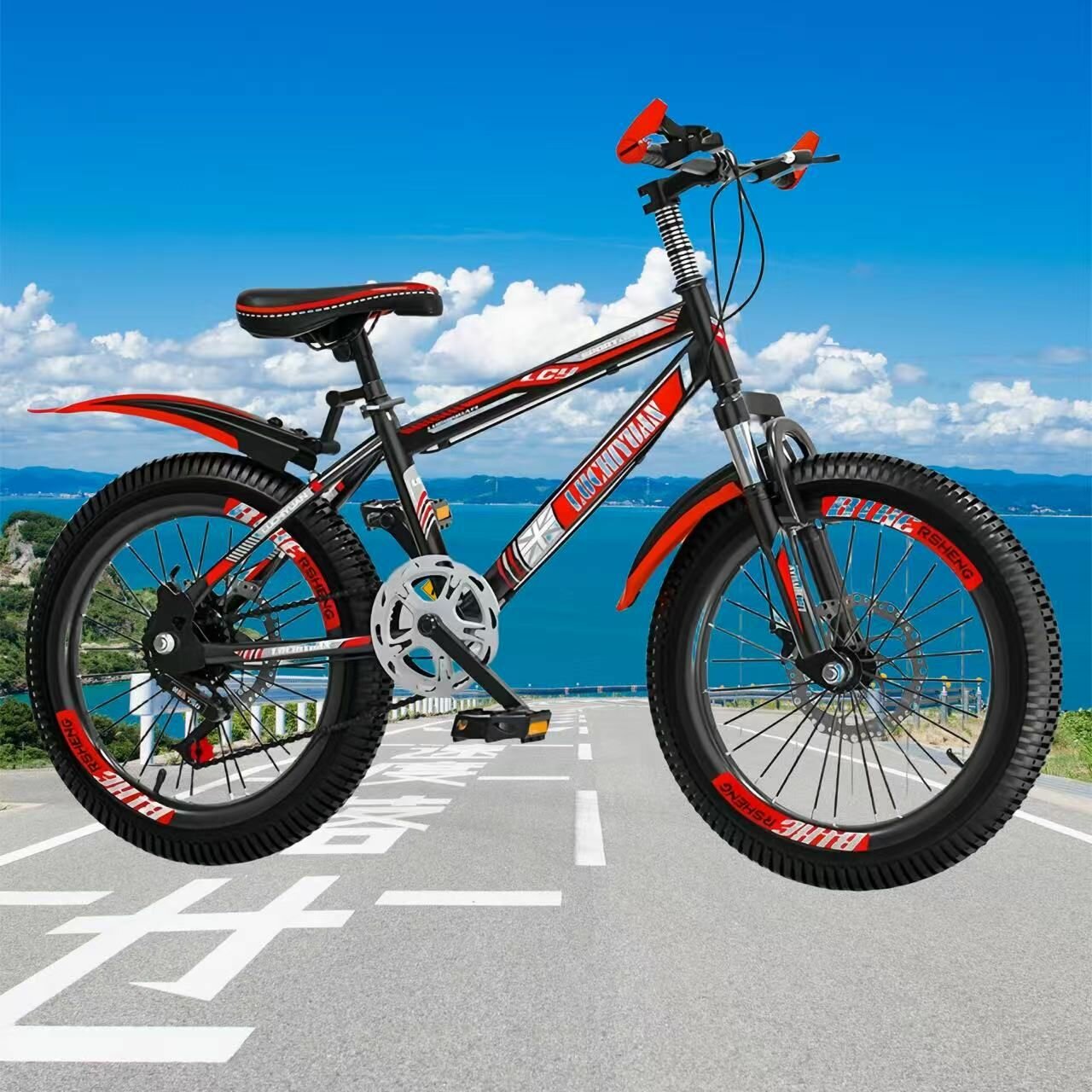 Двойные дисковые тормоза + передняя подвеска Мальчики и девочки, 6-17 лет, горный велосипед с регулируемой скоростью двойные дисковые тормоза + передняя подвеска