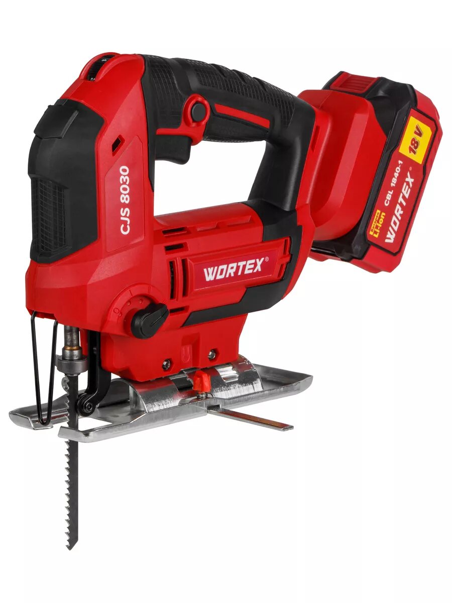 Аккум. лобзик WORTEX CJS 8030 в чем. ALL1 с акб и з/у мега акция (18.0 В, С АКБ 1х4 А*ч и ЗУ, пропил до 85 мм) (1333371)