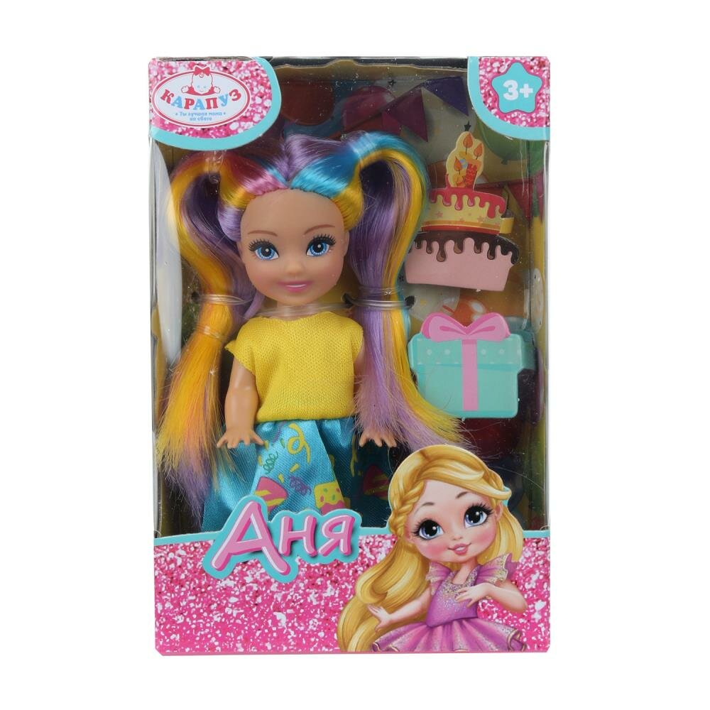 Кукла Аня 12 см. набор аксессуаров Карапуз ANNA-BF7-BB (120)