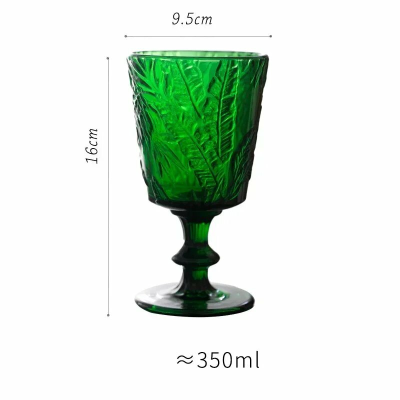 Зеленые стаканы из стекла Изумрудный, 1 Wine Glass