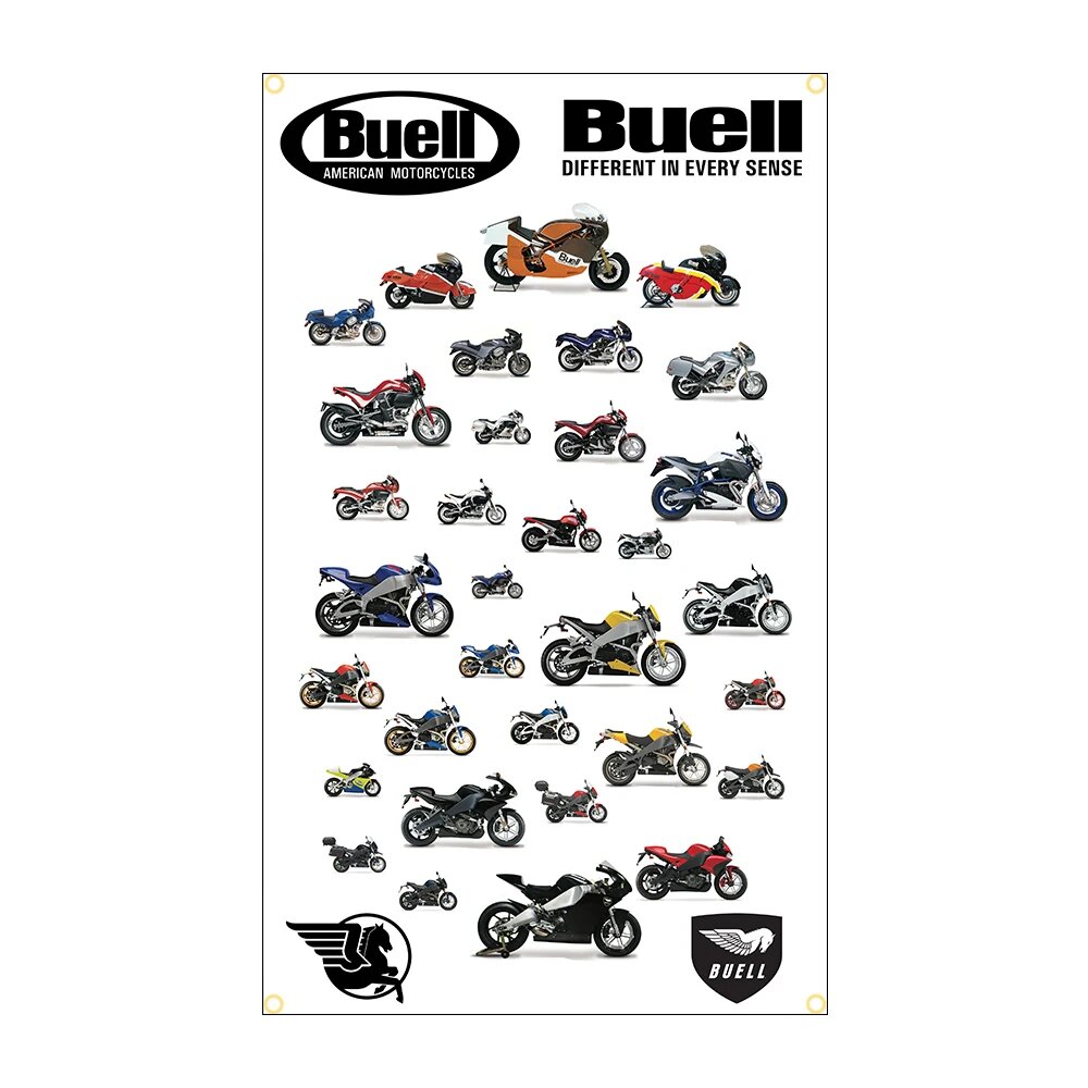 Флаг гоночного мотоцикла Буэллс, полиэстер