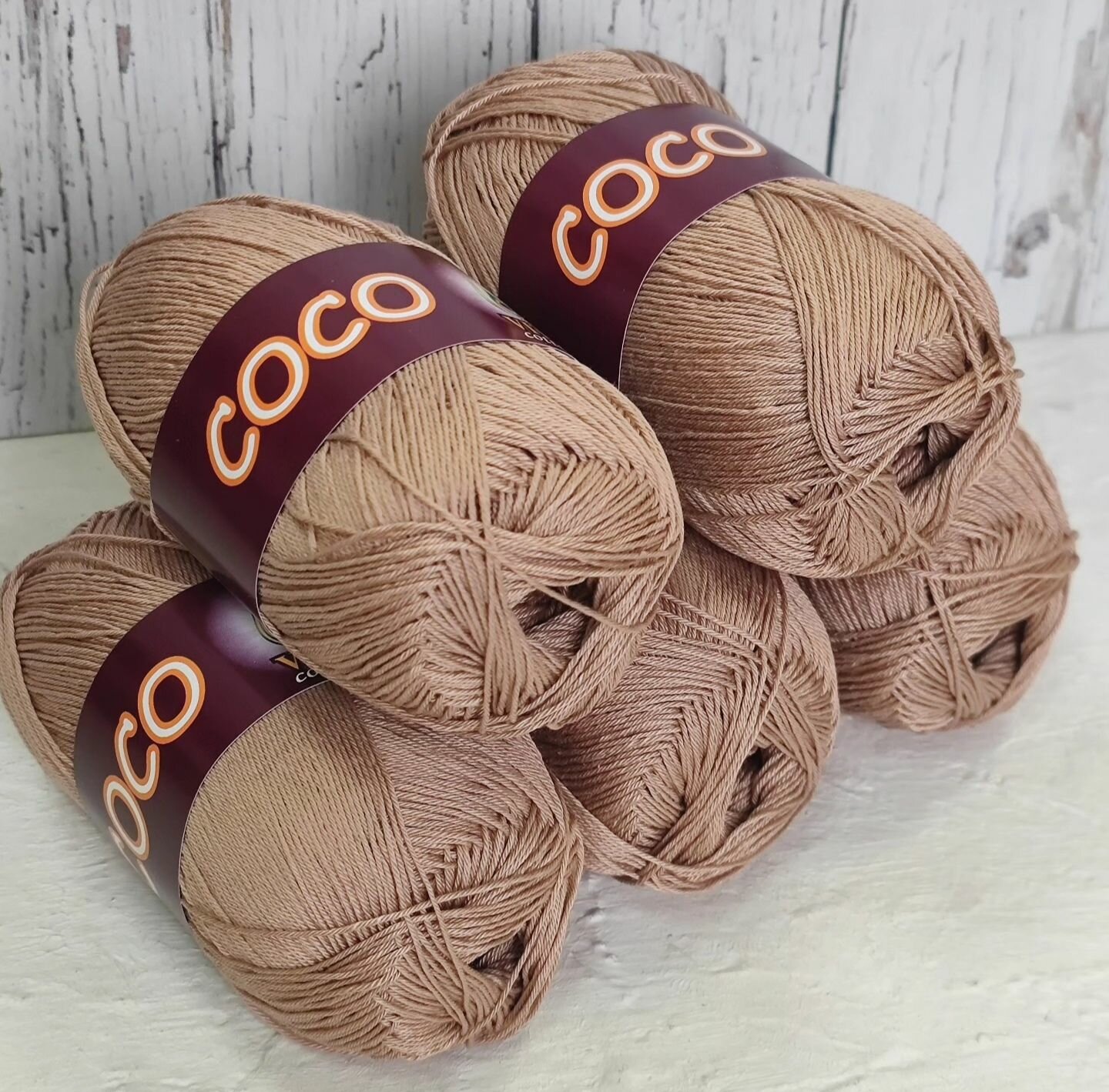 100% хлопок Vita cotton Коко/Coco 50гр*240м*5шт т-беж 4312