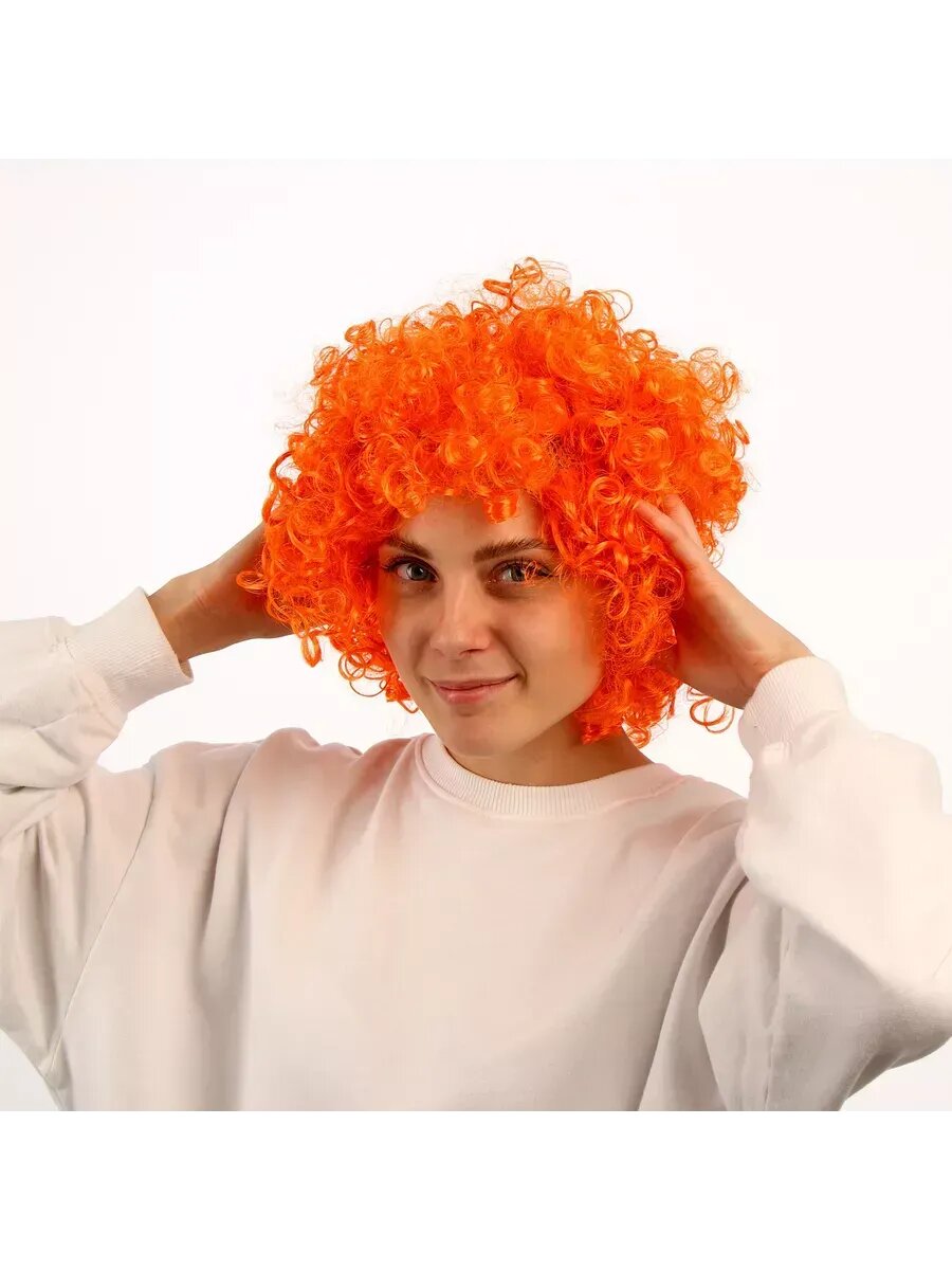 Карнавальный парик клоун рыжие волосы 120 г