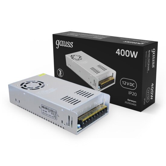 Блок питания для светодиодной ленты Gauss LED STRIP PS 400W 12V