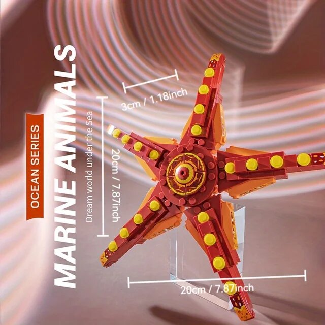 Кубики для сборки морских животных, развивающие игрушки для детей, в том числе модели крабов, лобстеров, акул, морских черепах, морских звезд и китов, идеально подходящие для школьников.