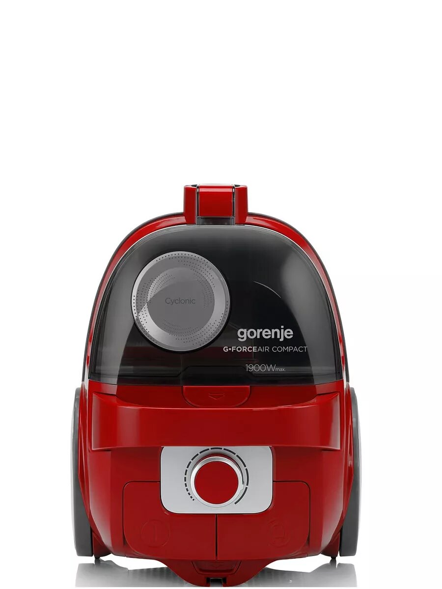 Пылесос Gorenje VC1901GACRCY, красный, контейнер, фильтр тонкой очистки