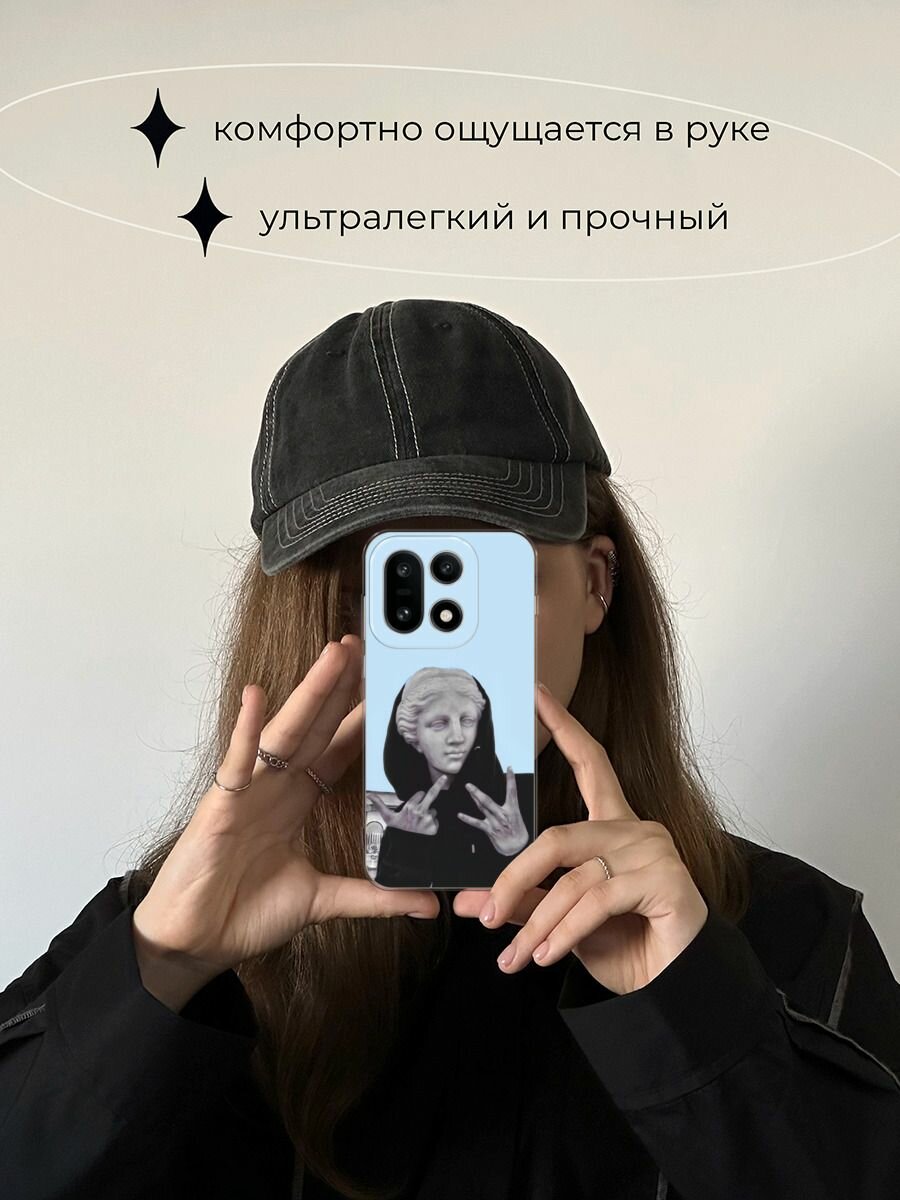 Силиконовый чехол на OnePlus 15 / Ван Плас 15 с принтом SWAG статуя — фото 1