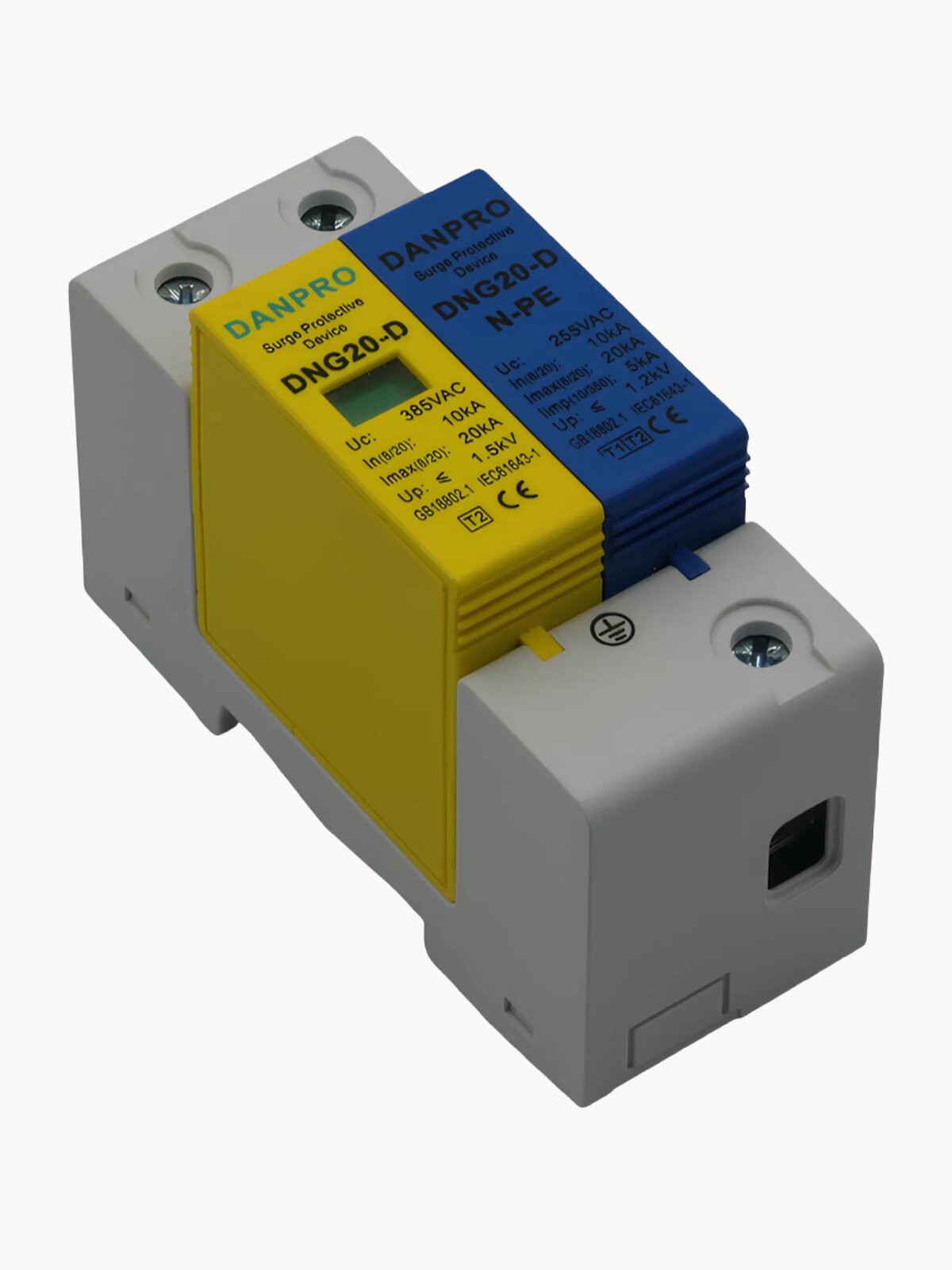 Устройство защиты от импульсных перенапряжений УЗИП DANPRO DNG-20KA/2P, 1P+NPE 10-20 кА 385 В класса D