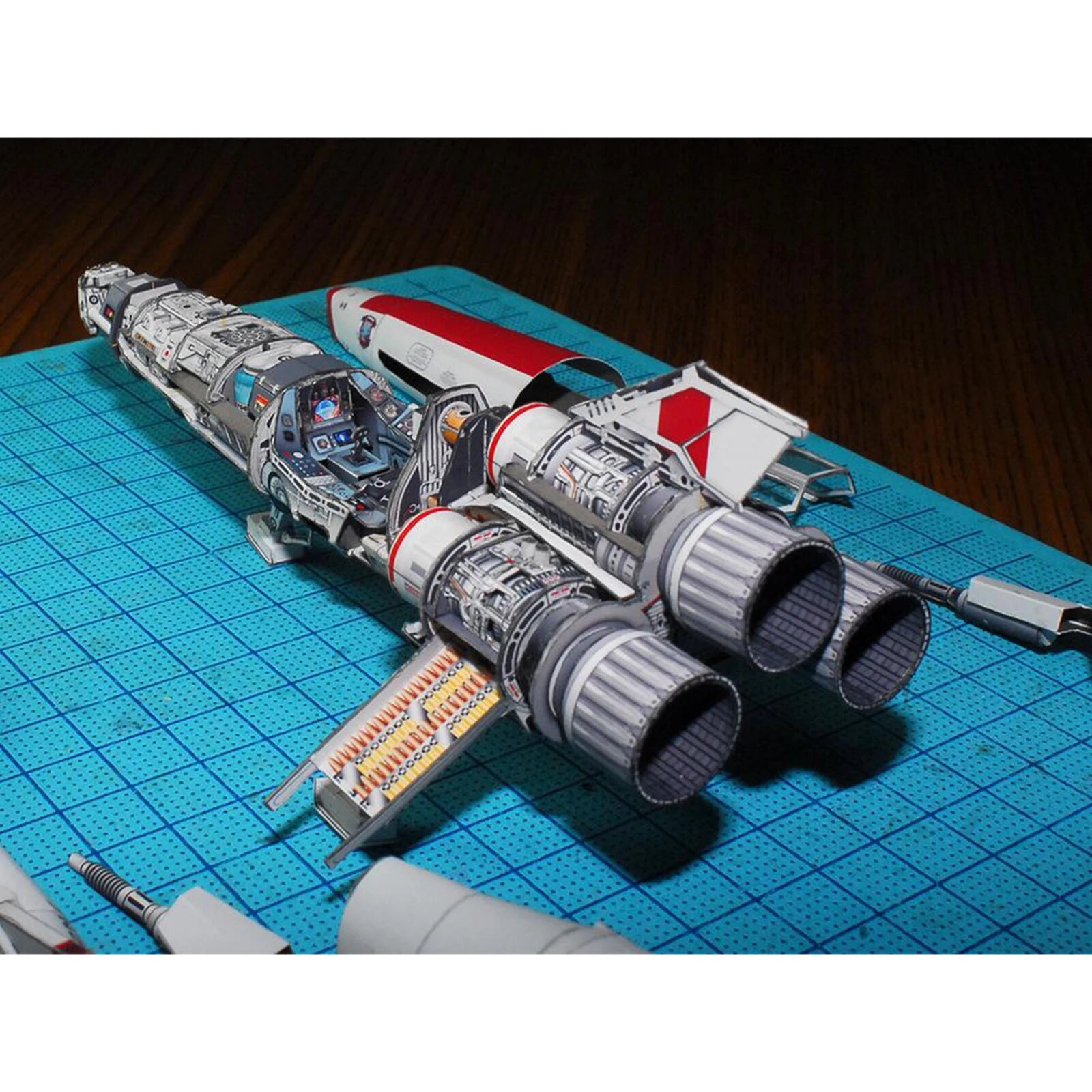3d-модель корабля Battlestar галактика Mk II, набор бумажных космических кораблей «сделай сам», 15x9 см, не подходит для новичков.