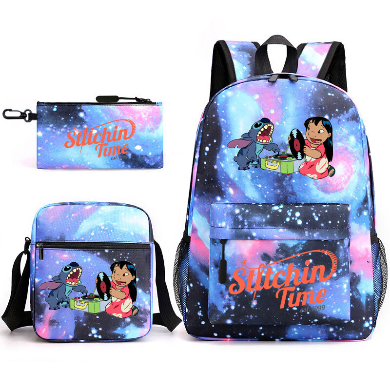 Лидер продаж в европейском и американском школьном сезоне, студенческий рюкзак, рюкзак с теплопередачей, сумка через плечо, пенал, набор из трех предметов