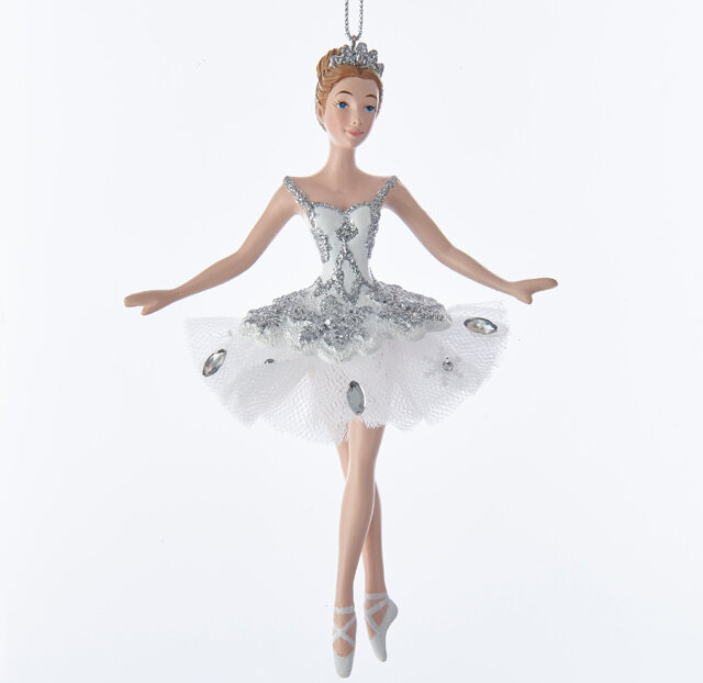 Елочная игрушка Балерина Жизель - Снежная чаровница 15 см, подвеска, Kurts Adler, C7653