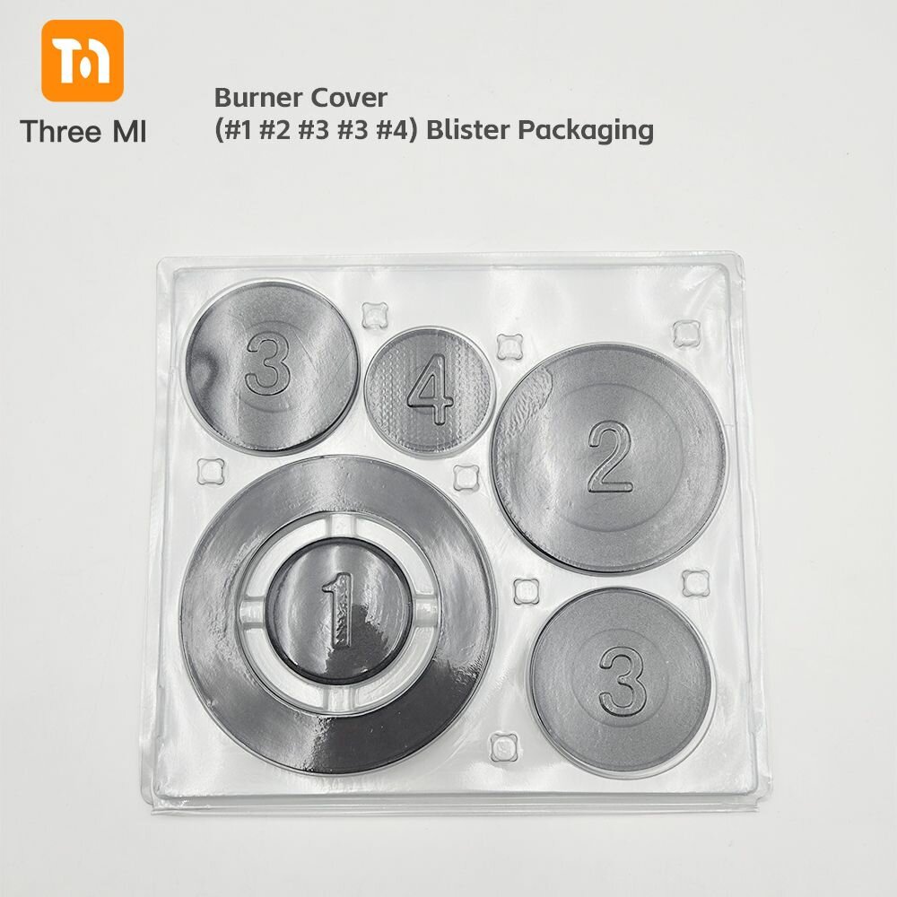 Крышки рассекателей горелок конфорок для газовой плиты Комплект 6 шт Комплект, в упаковке с вакуумной упаковкой