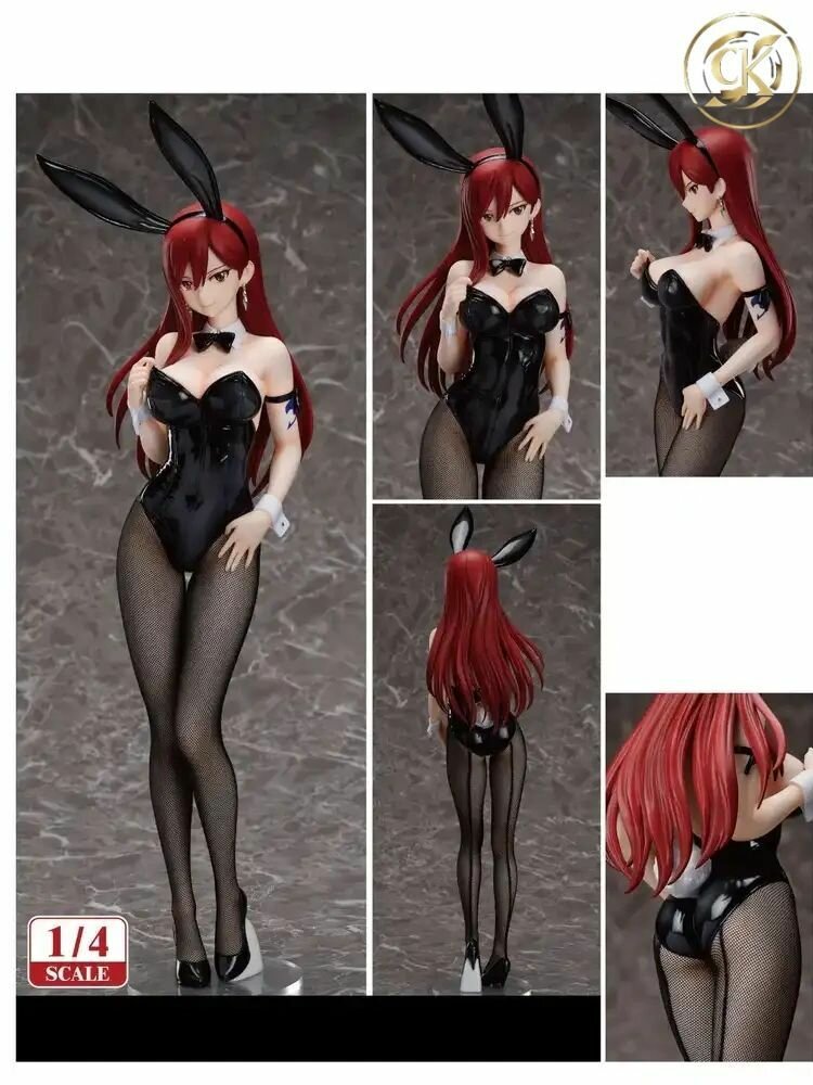 Аниме фигурка Fairy Tail Erza Scarlet Эрза Скарлет 1/4 Девочка-кролик 47cm