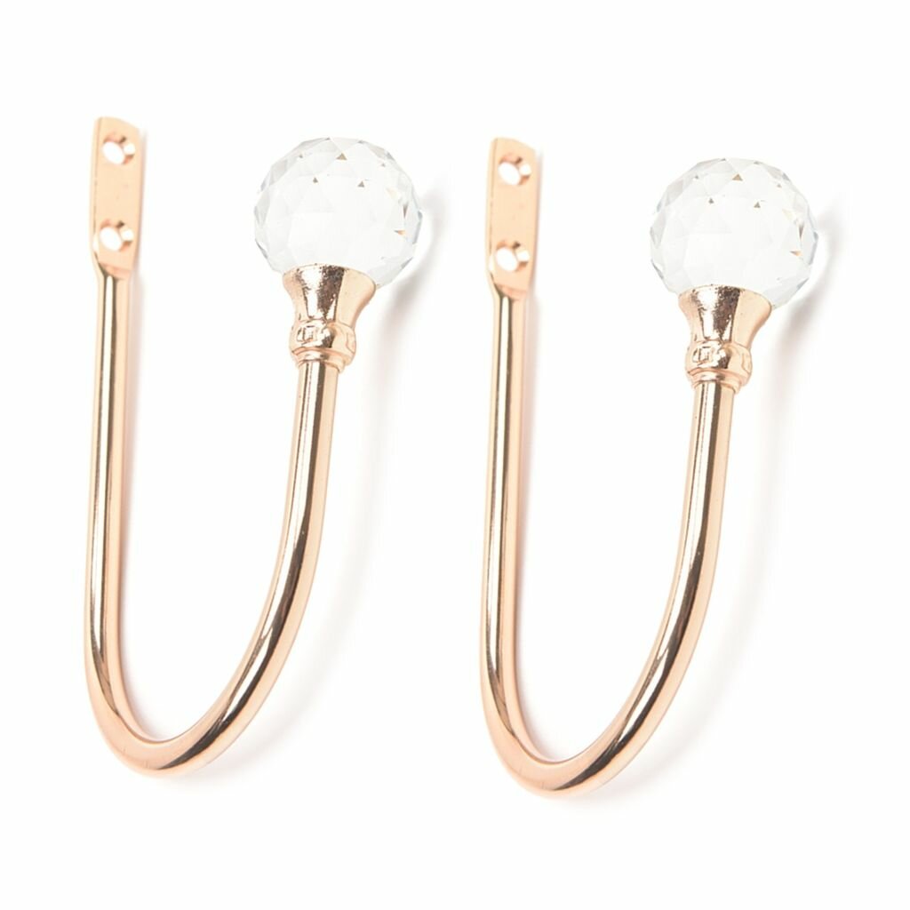 Планки для штор, крючки для крепления к стене-золото