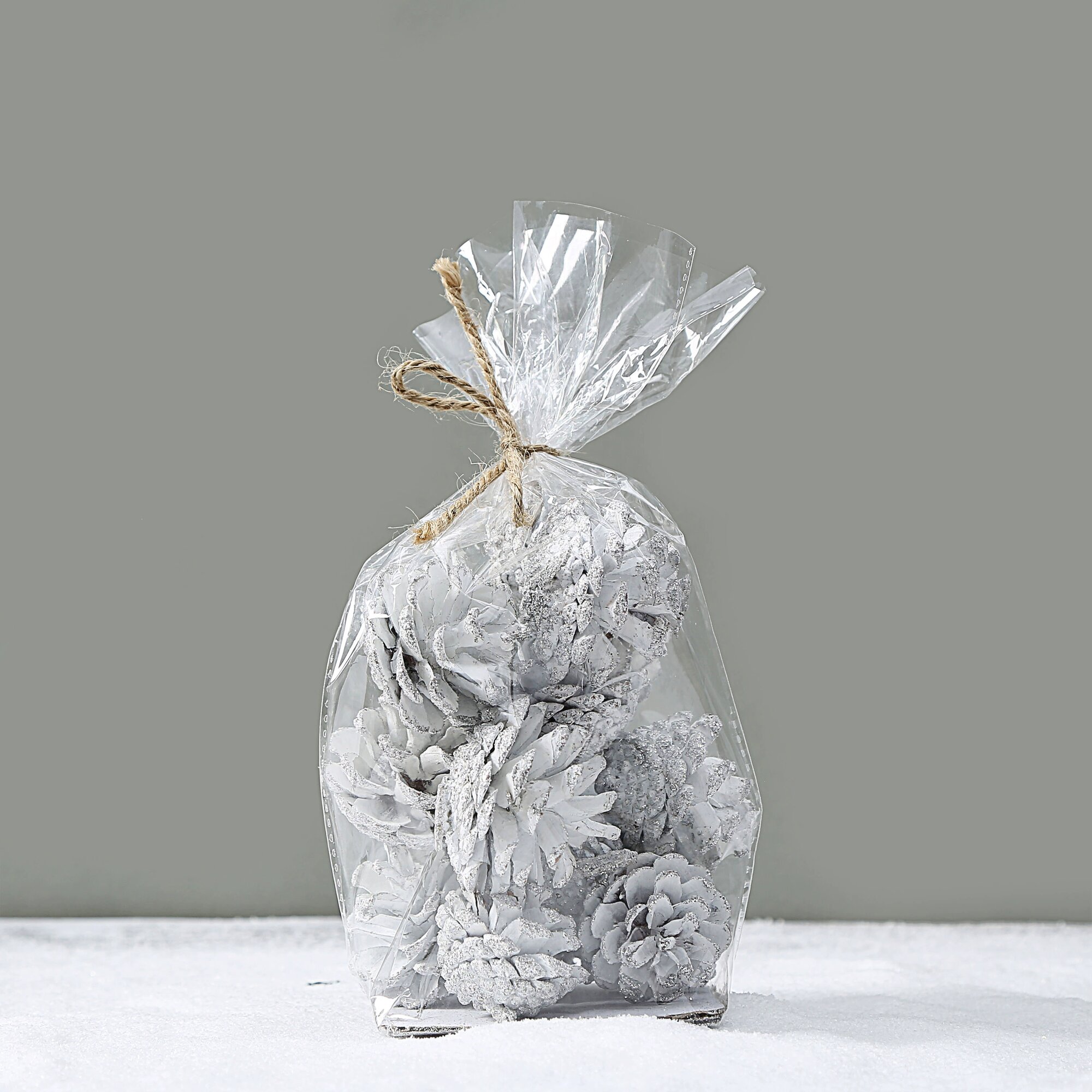 Искусственные сосновые шишки, сосновые иголки, сухие ветки, цветочные материалы в лесном стиле, серебристо-белые, для