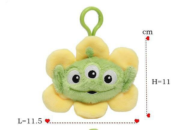Disney подлинная лицензия трехглазые подвески цветы трехглазые странные зеленые плюшевые игрушки брелки украшения 11cm