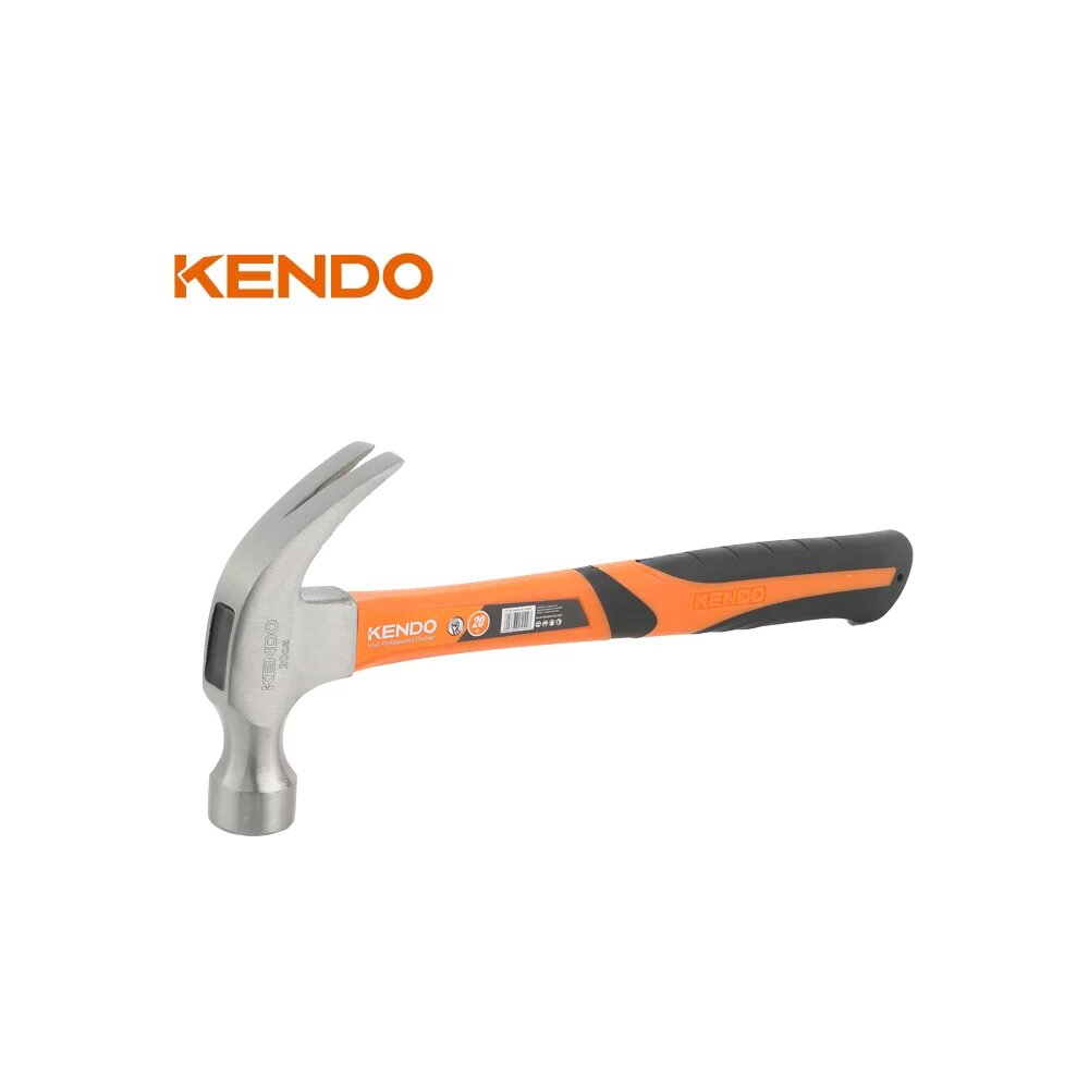 Молоток-гвоздодер с фиберглассовой рукояткой KENDO 225 гр 25107 — фото 1