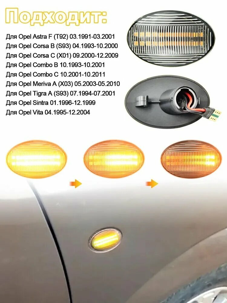 Фары автомобильные, Указатель поворота, 2 шт, арт. для Opel Combo C B Tigra A Astra F Meriva A Corsa C B Sintra Vita