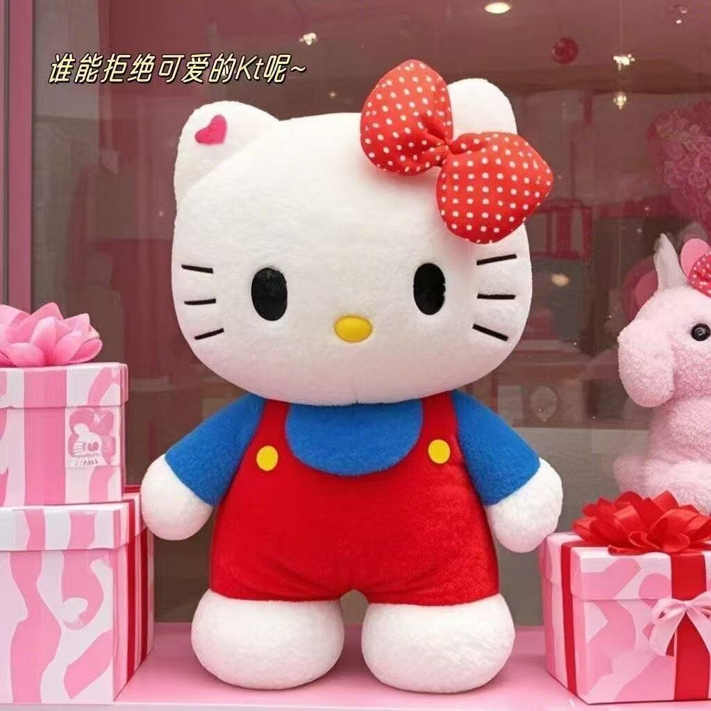 Новая плюшевая игрушка KT Cat, мягкая игрушка Hello Kitty, подушка-обнимашка для кровати, креативная кукла, подарок на день рождения для девочек.
