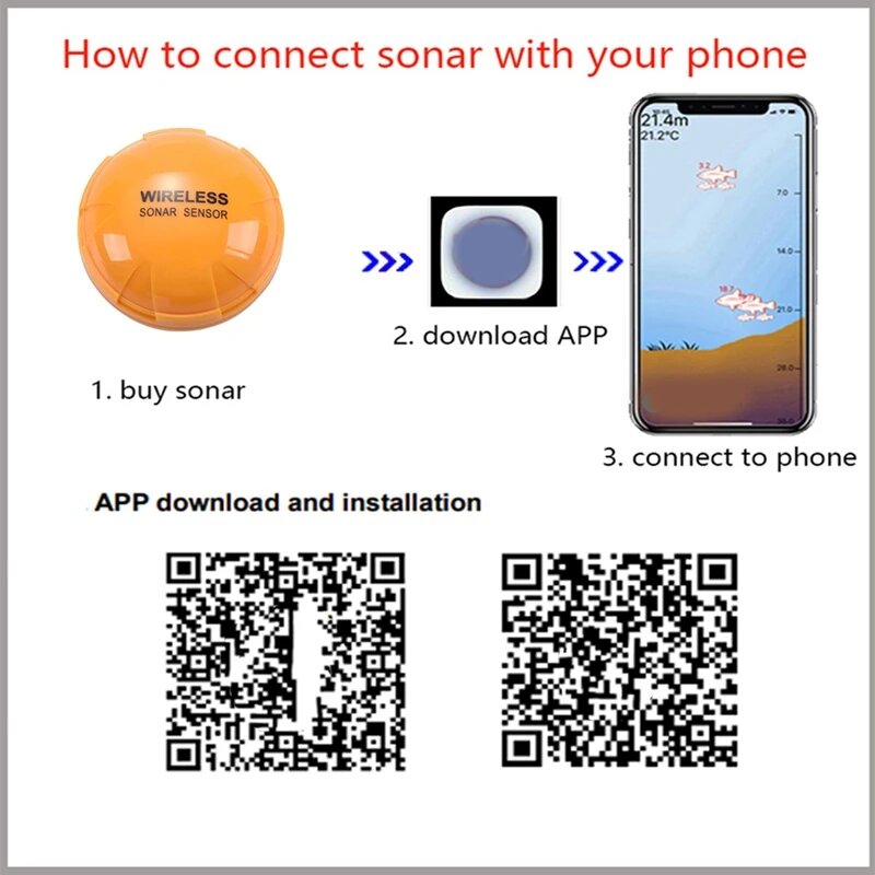 Беспроводной эхолот A45D желтый