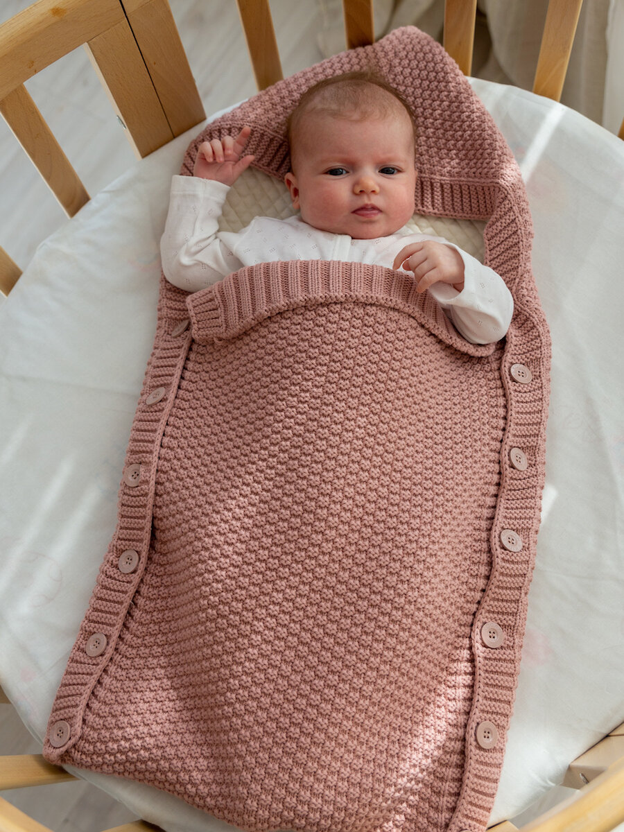 Конверт для малышей KOGANKIDS 000-20-74, пепельно-розовый, 0 - 6 месяцев