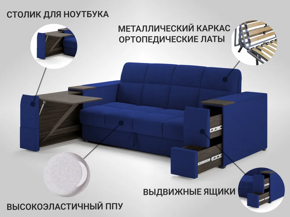 Диван ортопедический на металлическом каркасе - 90 фото