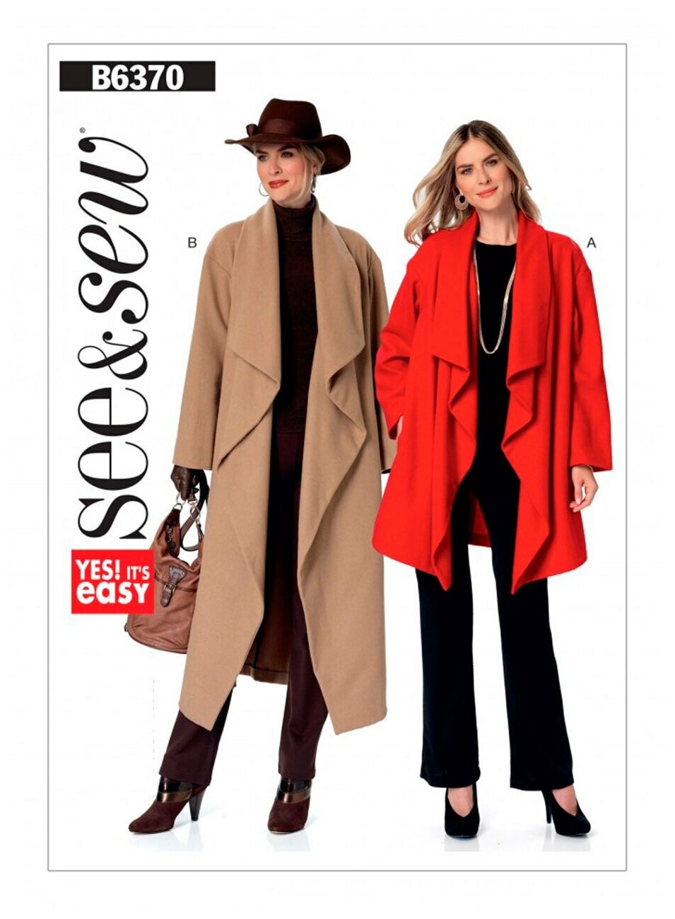 Выкройка BUTTERICK №6370 Пальто