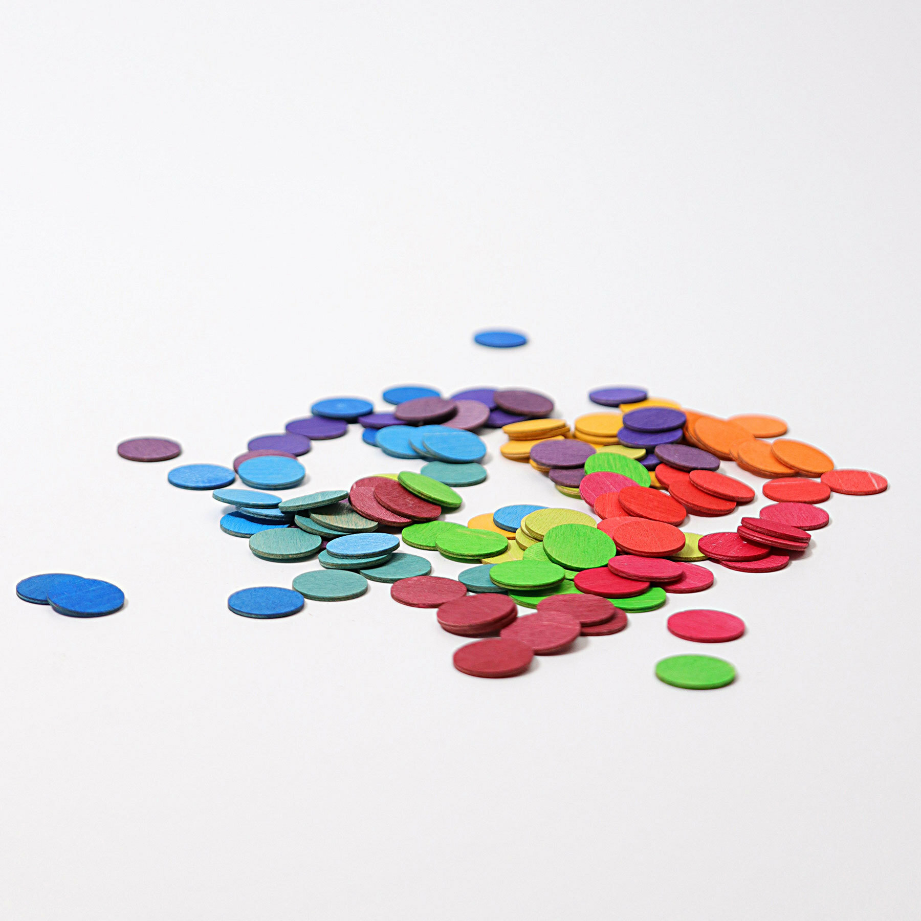 Набор деревянных конфетти в цвете Радуга, 120 шт.