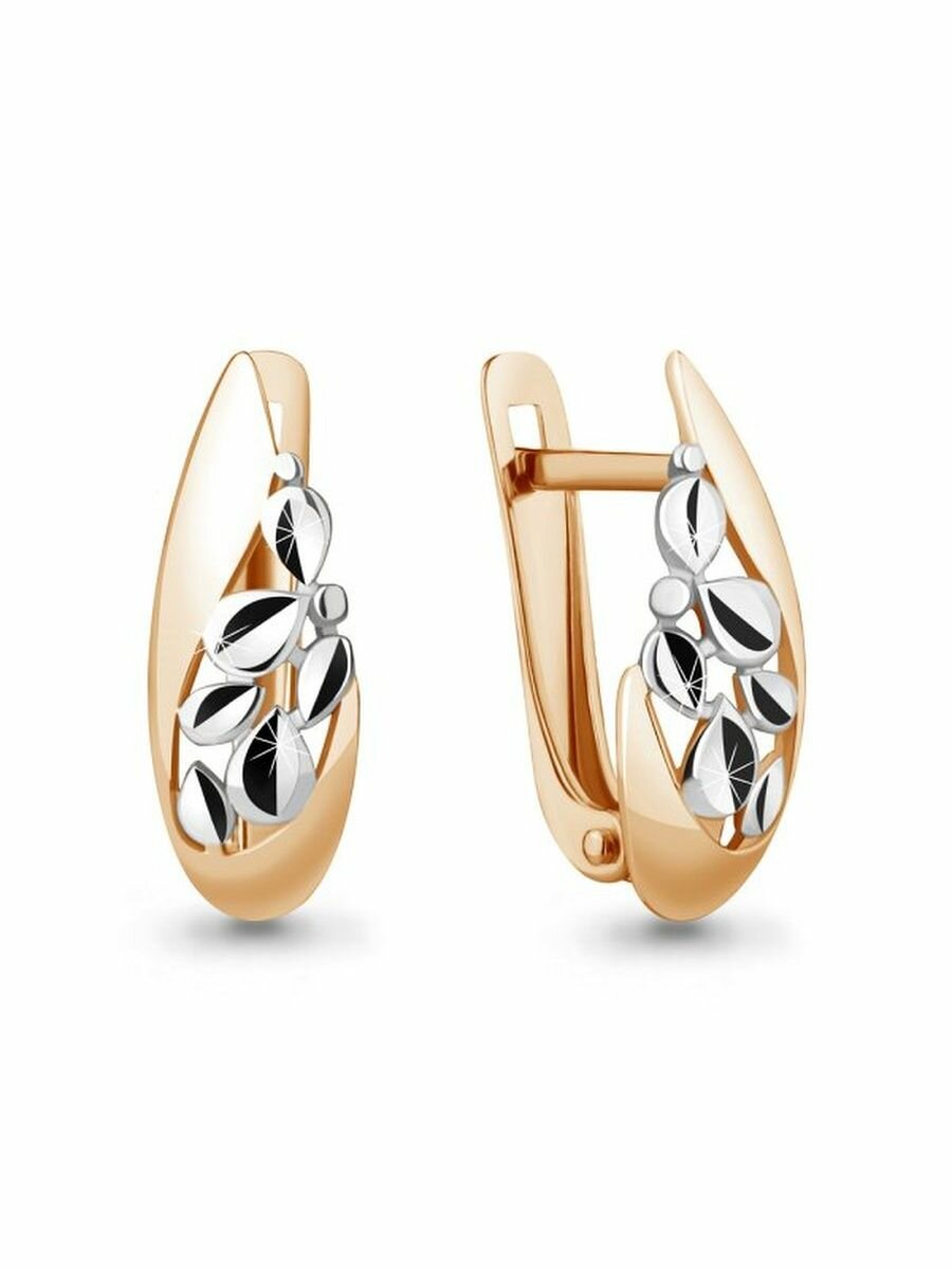 Серьги, красное золото, 375 проба