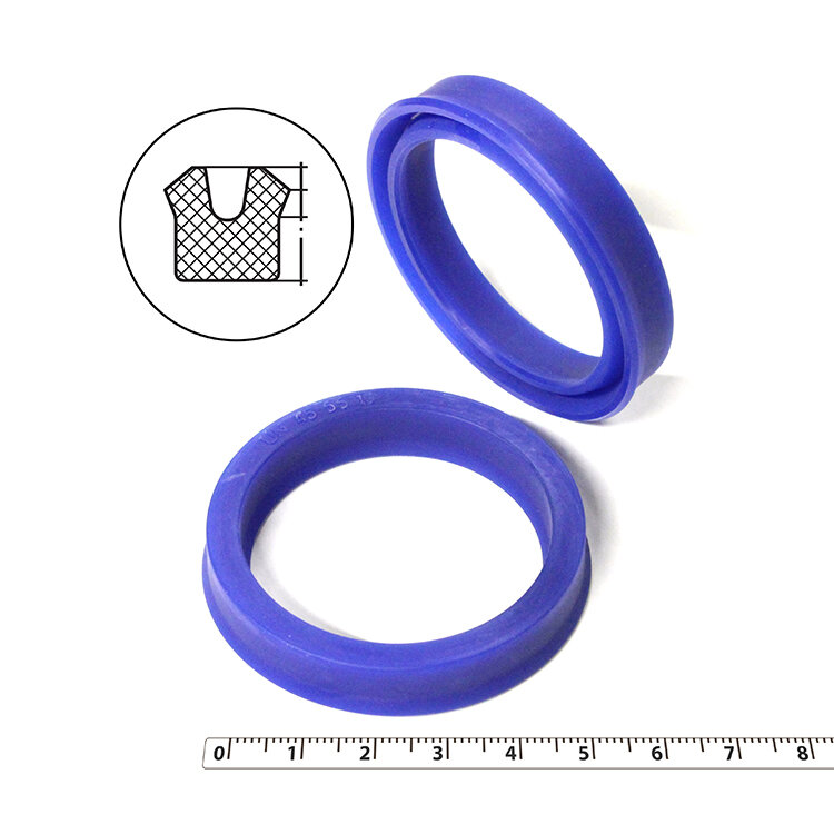 Манжета гидравлическая 45х55х10 (манжета цилиндра 55*45*10) тип UN PU (полиуретан) (упаковка 2 шт.)