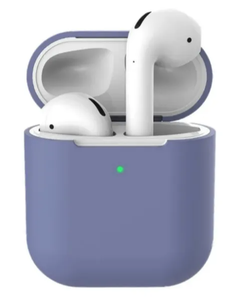 Чехол силиконовый для Airpods 1/Airpods 2 case, X-CASE, фиолетовый/лаванда