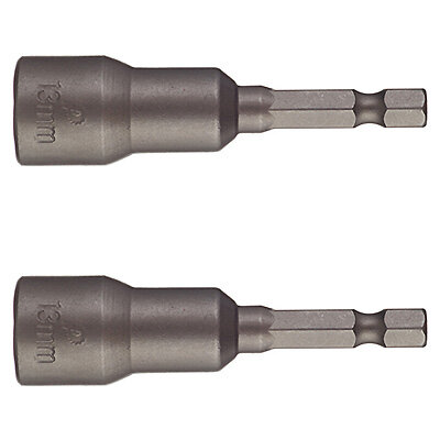 Адаптер для болтов и саморезов Практика (035-165) 13 мм L65 мм магнитный шестигранная головка (2 шт.)