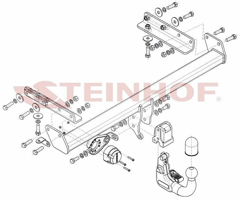 Фаркоп на Subaru Outback BT 2021- (паспорт и сертификат в комплекте)(без электрики) Steinhof. S-436