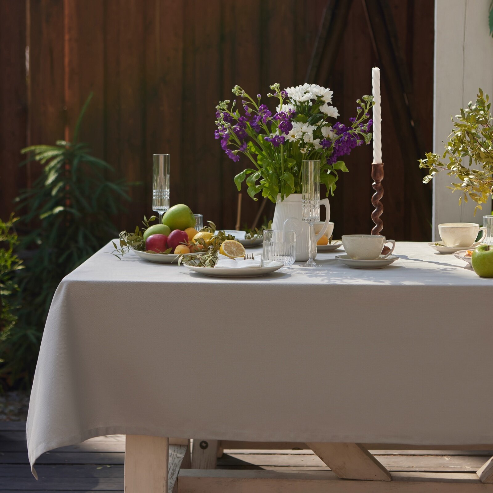 Скатерть Этель Kitchen 146х220 см, цв. светло-серый, 100% хл, саржа 250 г/м2, 10472146
