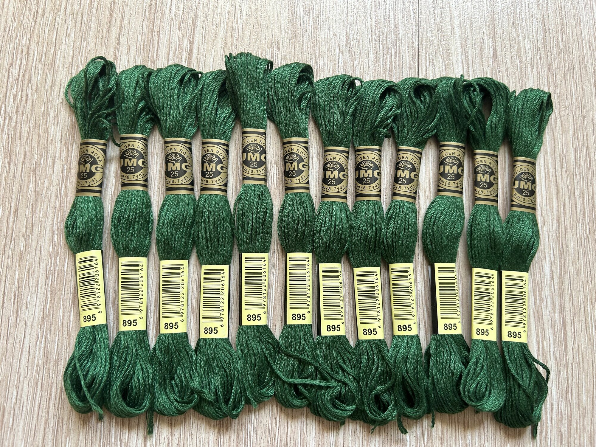 Нитки для вышивания JMC мулине (150-3866) 100% полиэфир 12 штук x 8 м