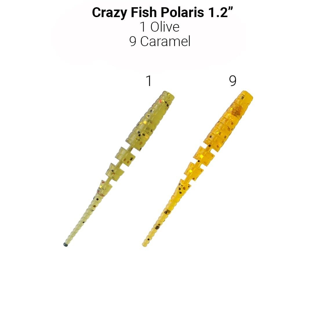 Силиконовые приманки Crazy Fish Polaris 1.2" 61-30-1/9-5 (аромат чеснок)