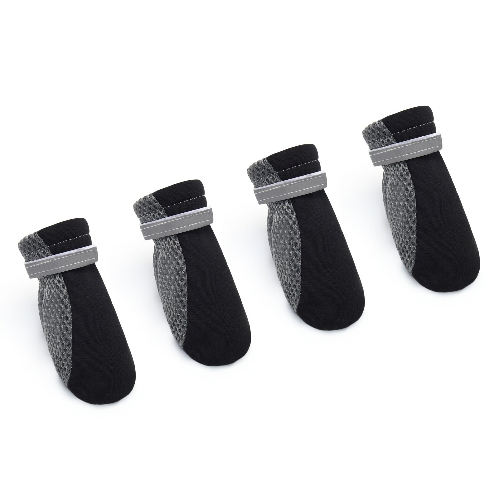 Ботинки для собак «Комфорт +», размер XL (5.9×4.8 см), серо-чёрные