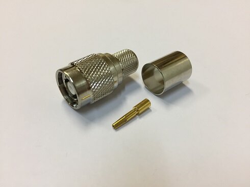 Разъем высокочастотный T-A111B (5 шт), вилка (штекер) TNC обжимная на кабель RG-213 реверсивная