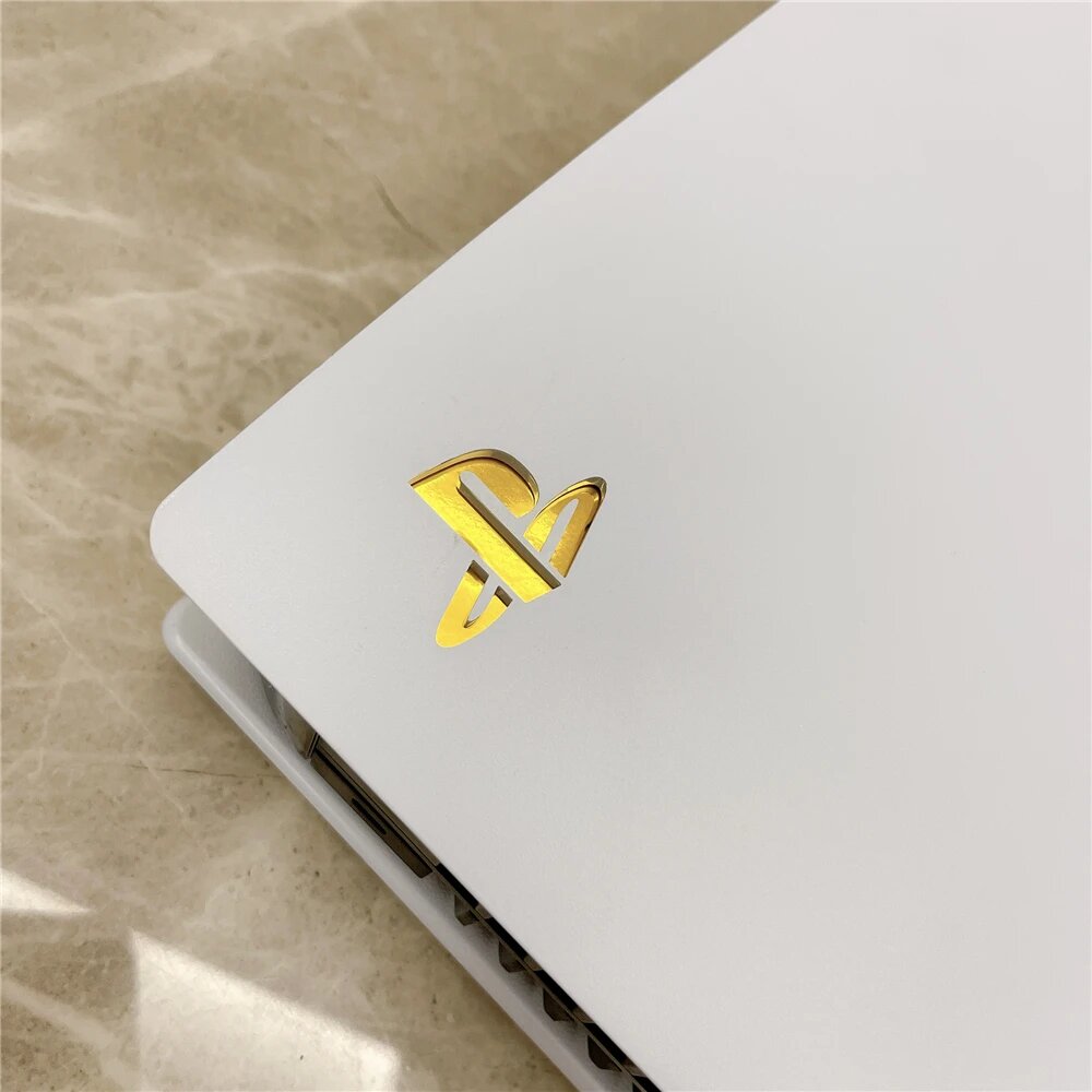 Наклейка на PS5, логотип, gold glossy