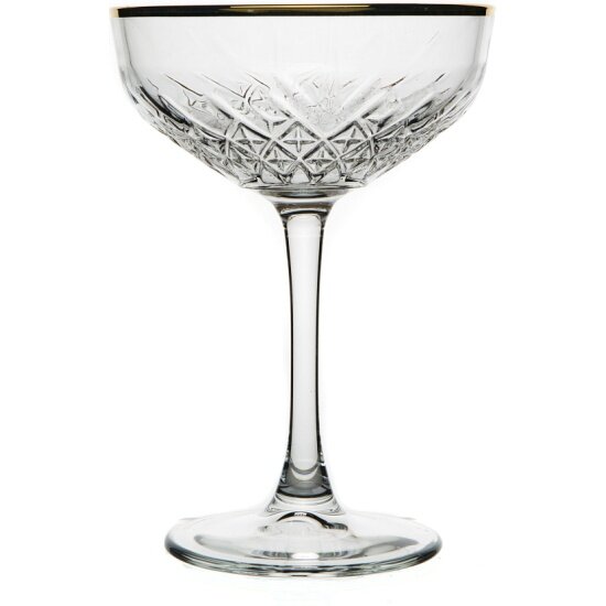 Набор бокалов Pasabahce TIMELESS 255 мл золотая кайма, 4 предмета (440236GL)