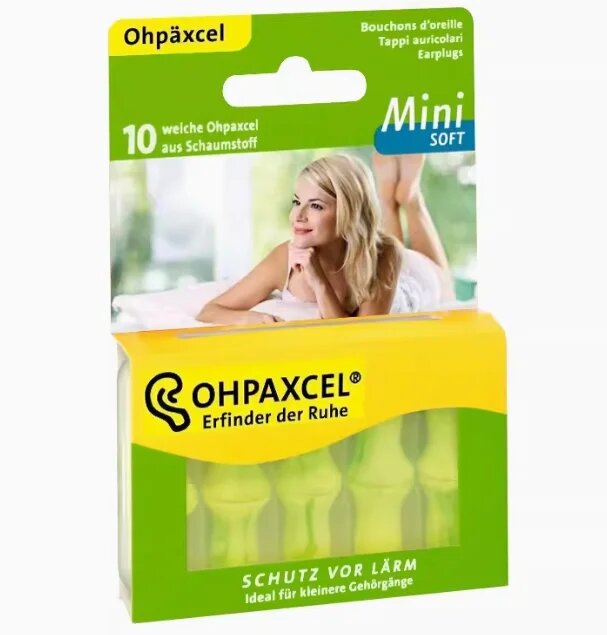 Ohropax Mini, мягкие беруши, губка, звуконепроницаемые затычки, шумовые беруши для сна, для храпа