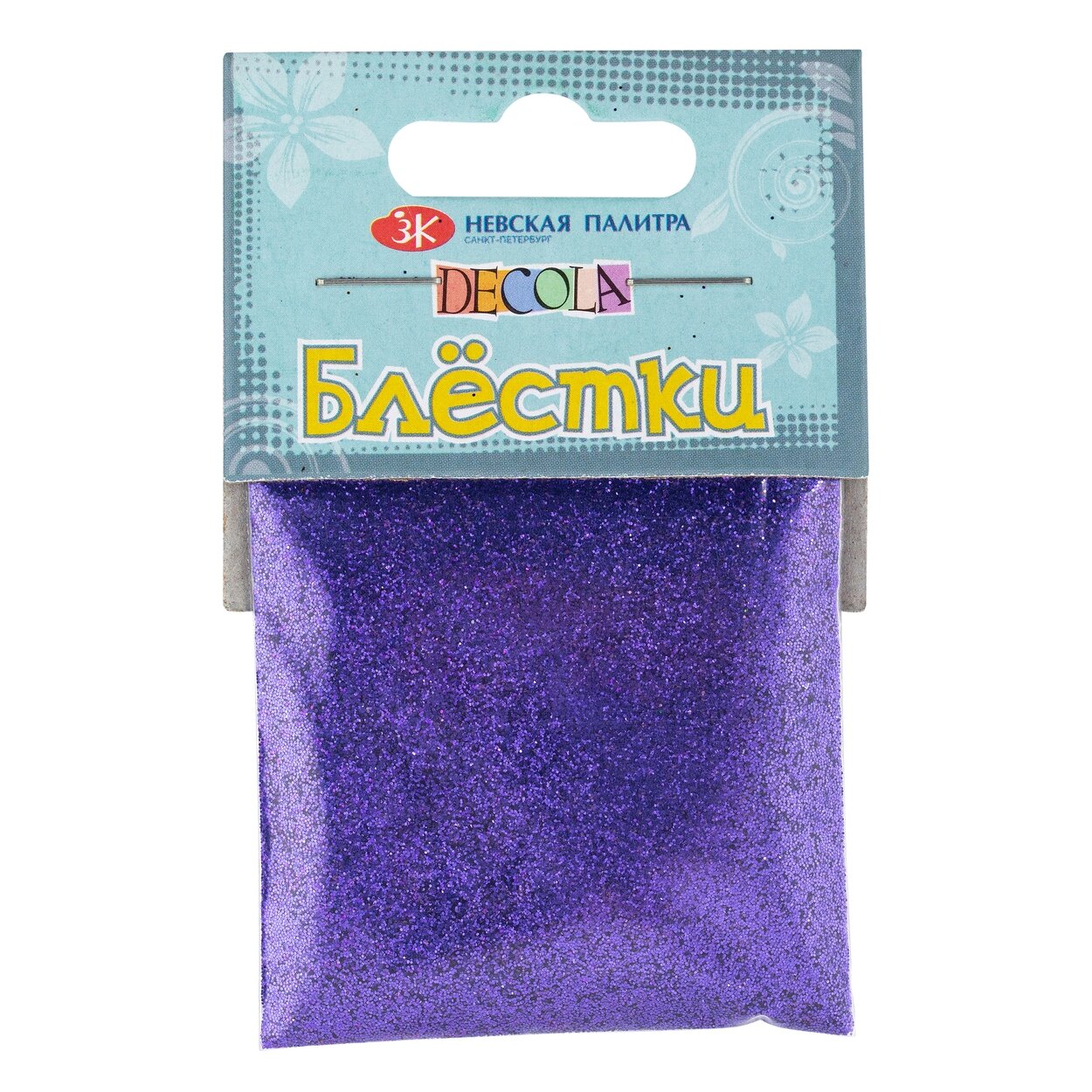 Глиттеры (блестки) декоративные DECOLA 0,3мм ультрамарин