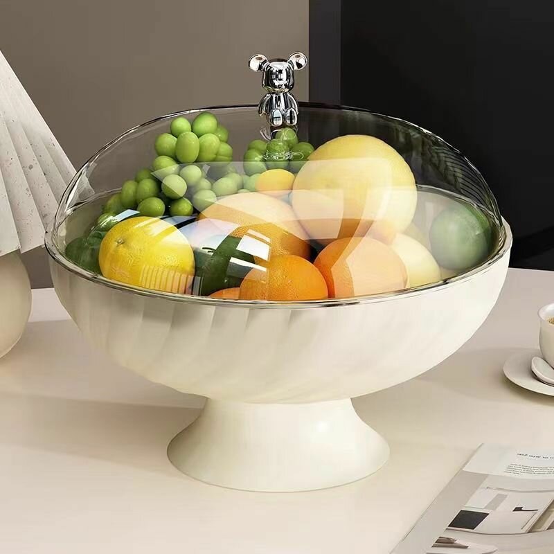 Большие пластиковые кастрюли, миски, многоразовые глубокие миски для фруктов, овощей, кухонная пластиковая посуда с крышкой