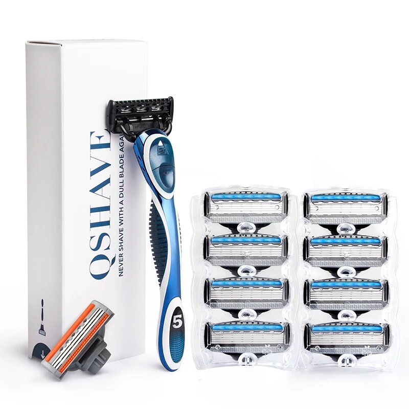 Бритвенный набор QShave Blue для мужчин