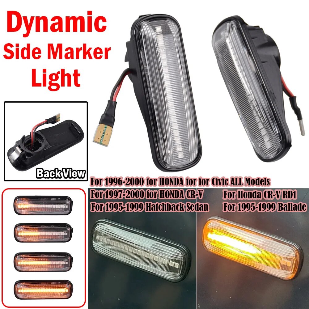 Для Honda Civic CRV CR-V 1996-2000 Ballade Hatchback динамический светодиодный Dynamic Crystal