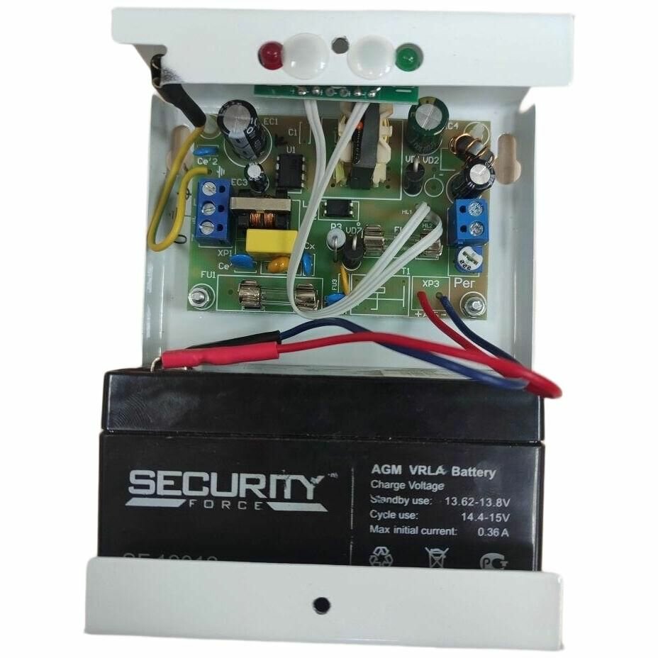 Комплект Блок Бесперебойного Питания-1,5А+Аккумулятор 1.2а/ч(Комплект GF-UPS12015-1.2 + SF120012)