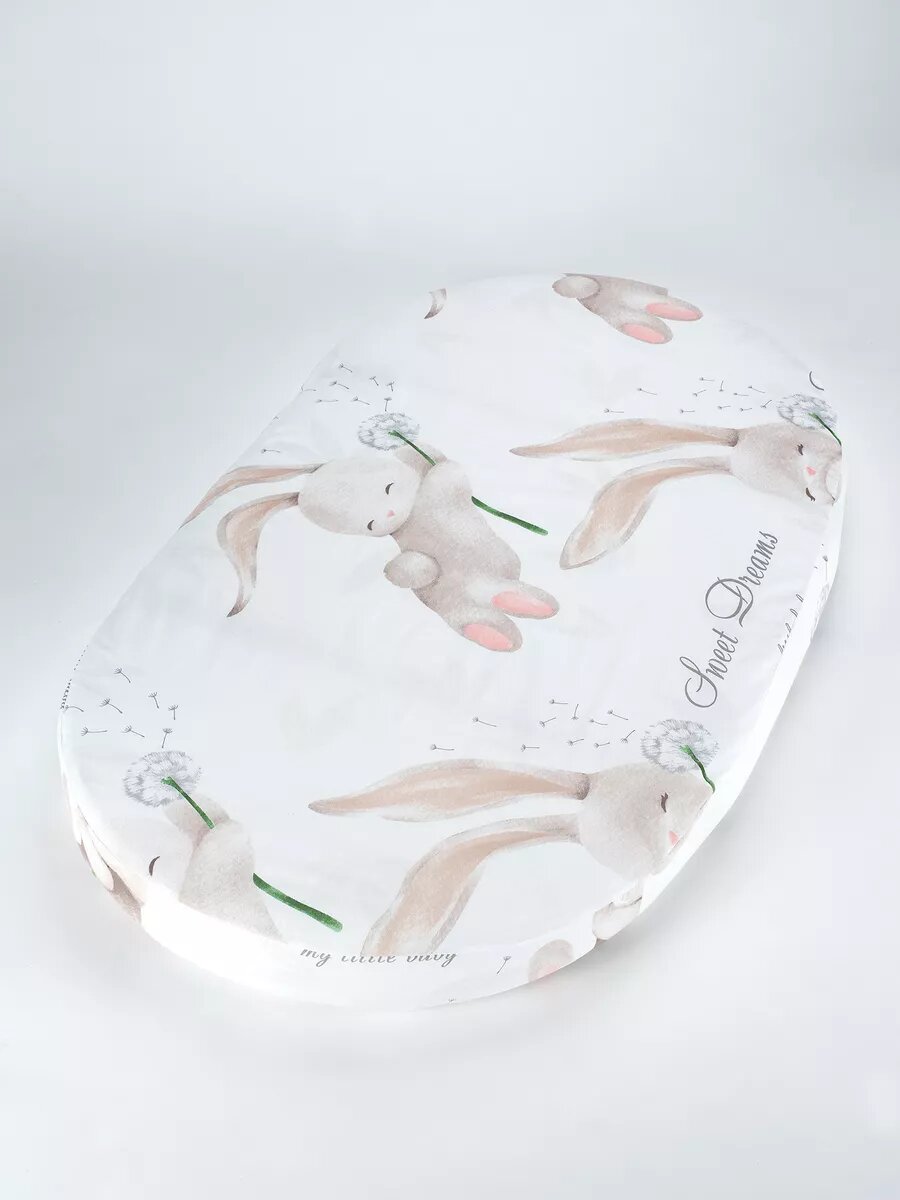 Простынь на резинке овальный матрас